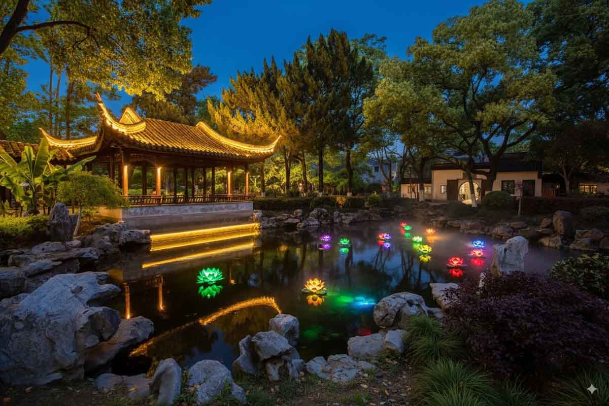 灵感广场｜AI生成夜景灯光效果图案例与提示词模板 | AnyLight