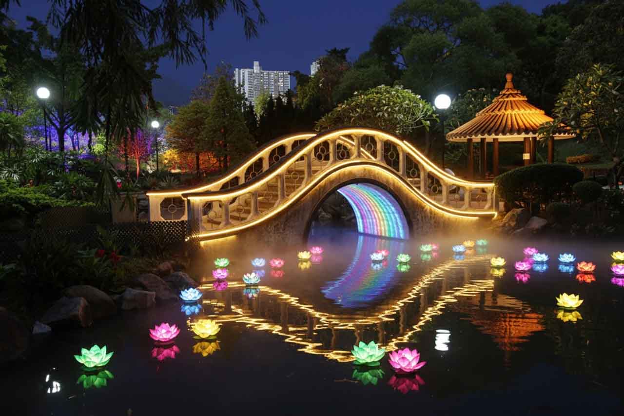 灵感广场｜AI生成夜景灯光效果图案例与提示词模板 | AnyLight